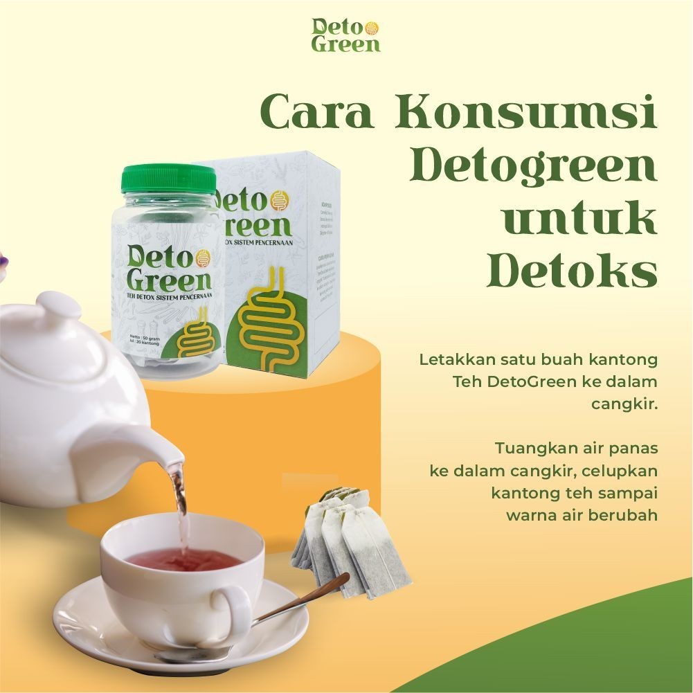 Jual Teh Deto Green Detox Sistem Pencernaan Detox Diet Sehat Menurunkan ...
