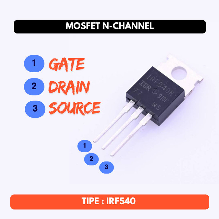Jual Mosfet IRF540N IRF540 IRF 540 N-Channel Transistor Power N Channel Ch | Shopee Indonesia