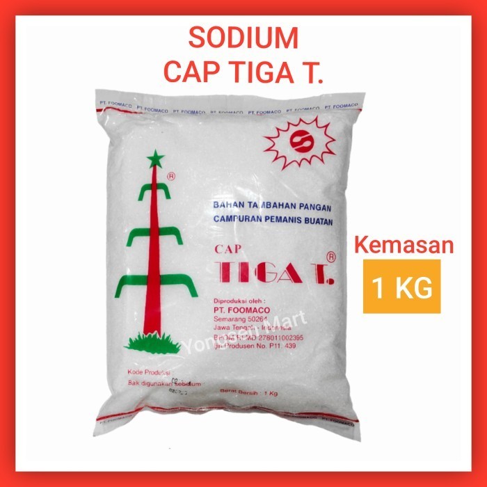 Jual ( 1 KG ) sodium pemanis buatan Tiga Tebu kemasan 1kg / natrium ...