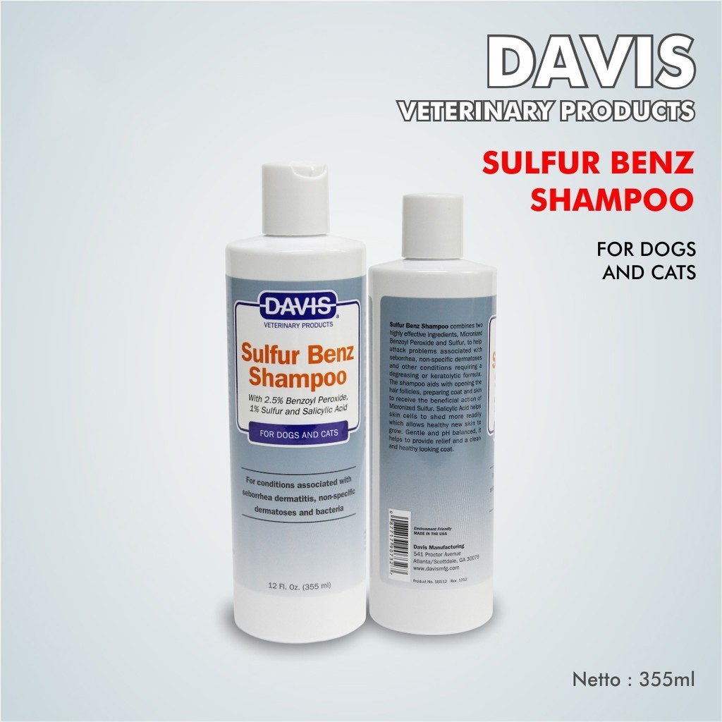 Jual DAVIS Sulfur Benz Shampoo 355 ML 12 OZ Shampo Dermatosis ...