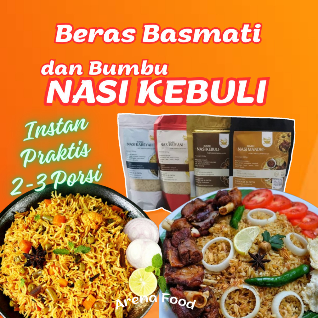 Jual Nasi Kebuli Instan dan Beras Basmati 200gr - Paket Komplit Praktis ...