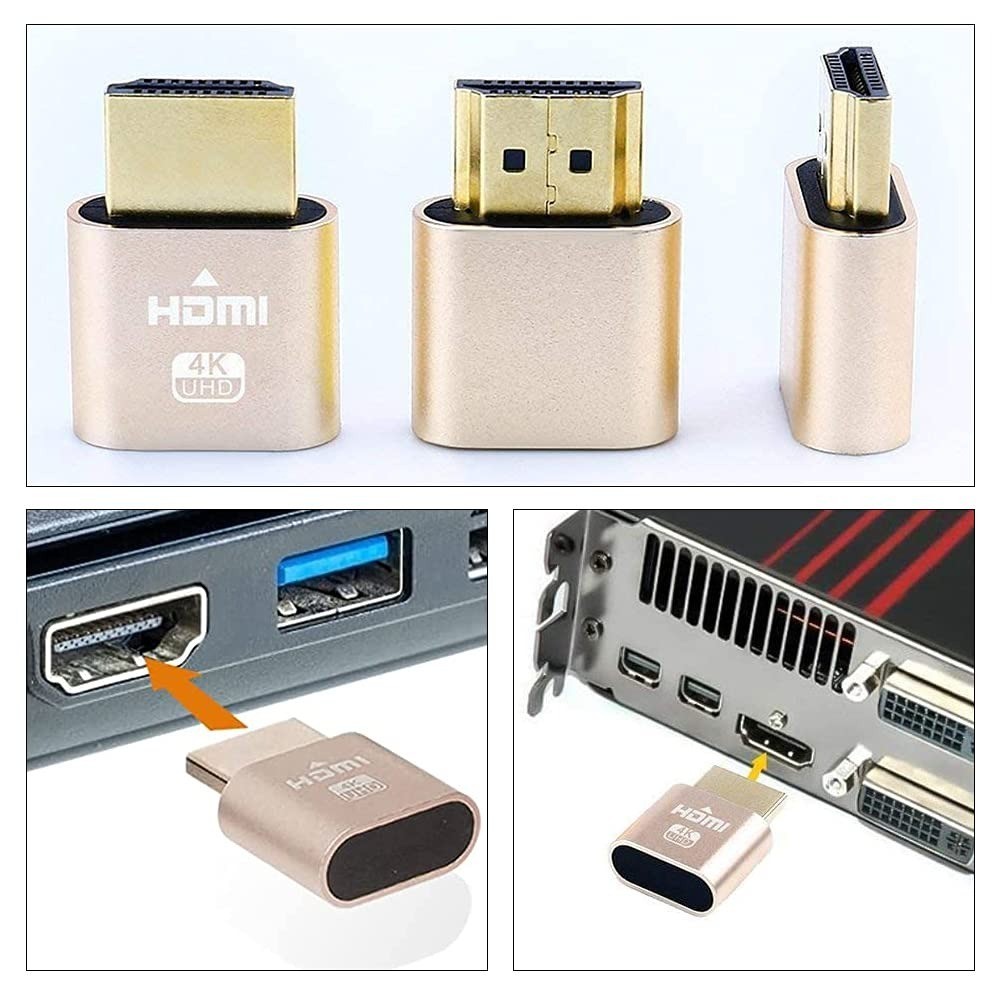 Jual HDMI Virtual Dummy 4K UHD DZST Plug Port Adapter Mining Adaptor ...