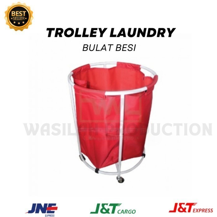 Jual TROLLEY LAUNDRY BULAT BESI || TROLI LAUNDRY BULAT STAINLESS ...