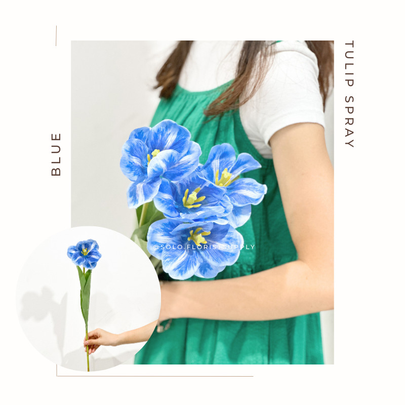 Jual TULIP SPRAY FLOWER TULIP MEKAR Bunga Artificial Premium Reflected Blooming Tulip Semi Latex ...