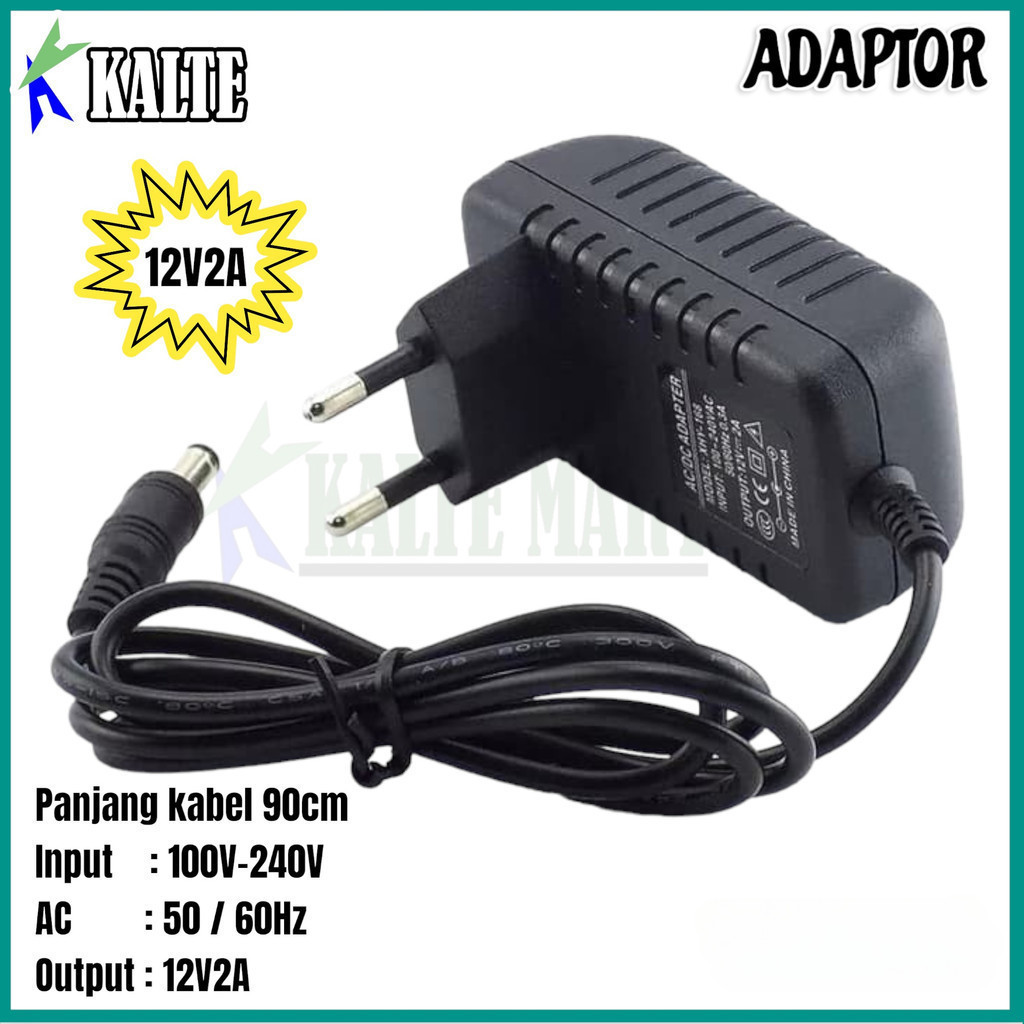 Jual Adaptor 12v 2a Power Supply 12v 2A DC Adapter CCTV 12V | Shopee ...