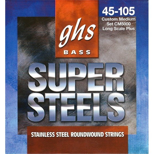 Jual Senar Bass / 4-string Bass GHS BASS Super Steels Custom Medium 45 ...