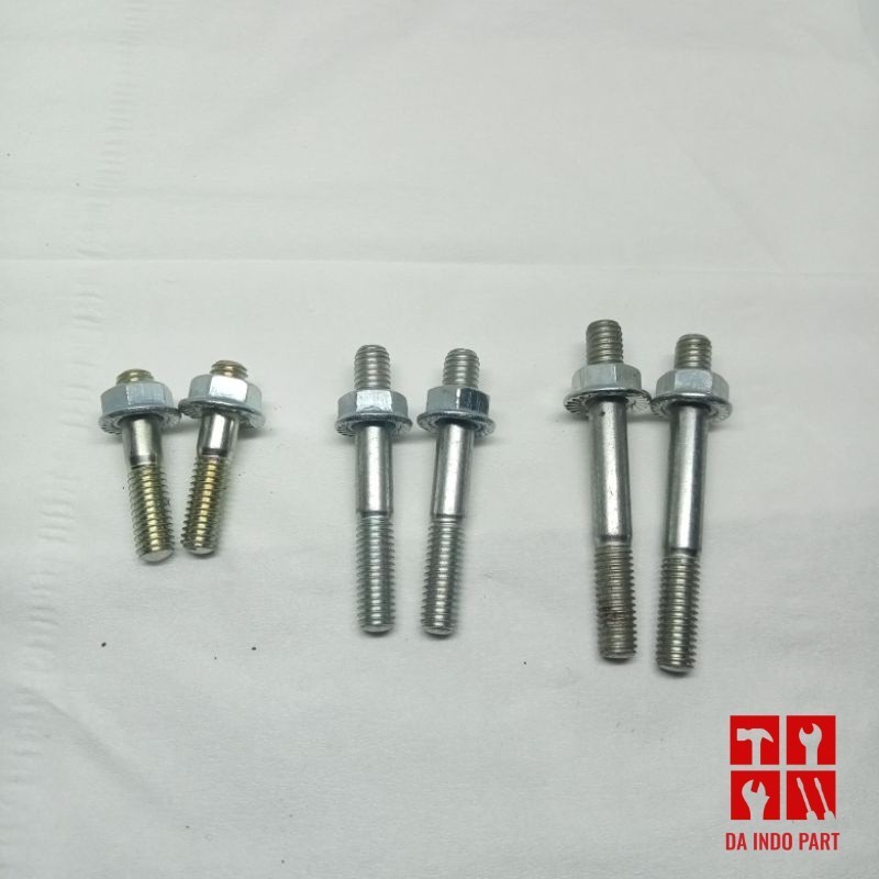 Jual SET BAUT 10 TANEM M6 PANJANG 3cm 4,5cm 5,3cm BAUT KNALPOT MANIPOL ...