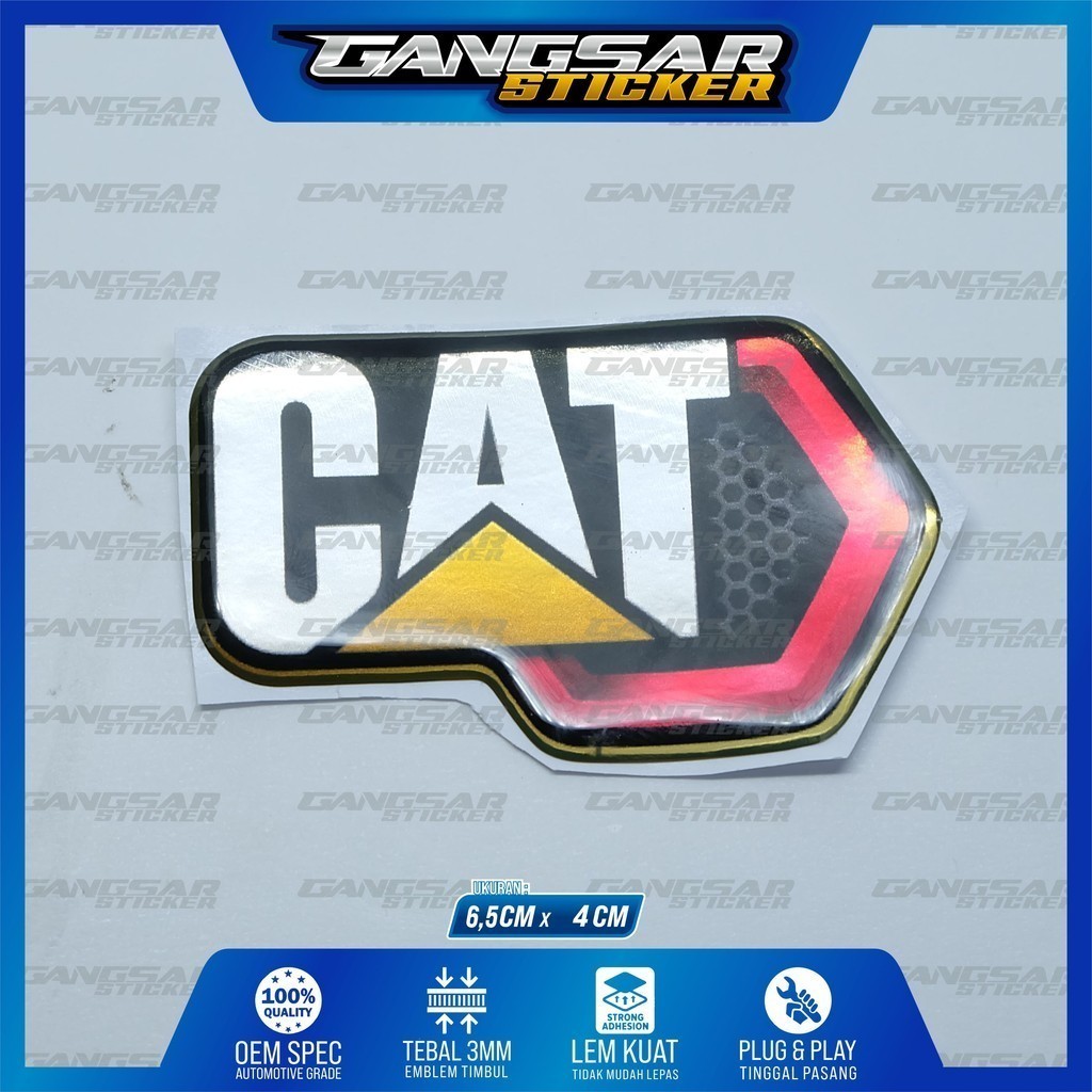 Jual emblem caterpillar / emblem timbul cat caterpillar / stiker 3d ...