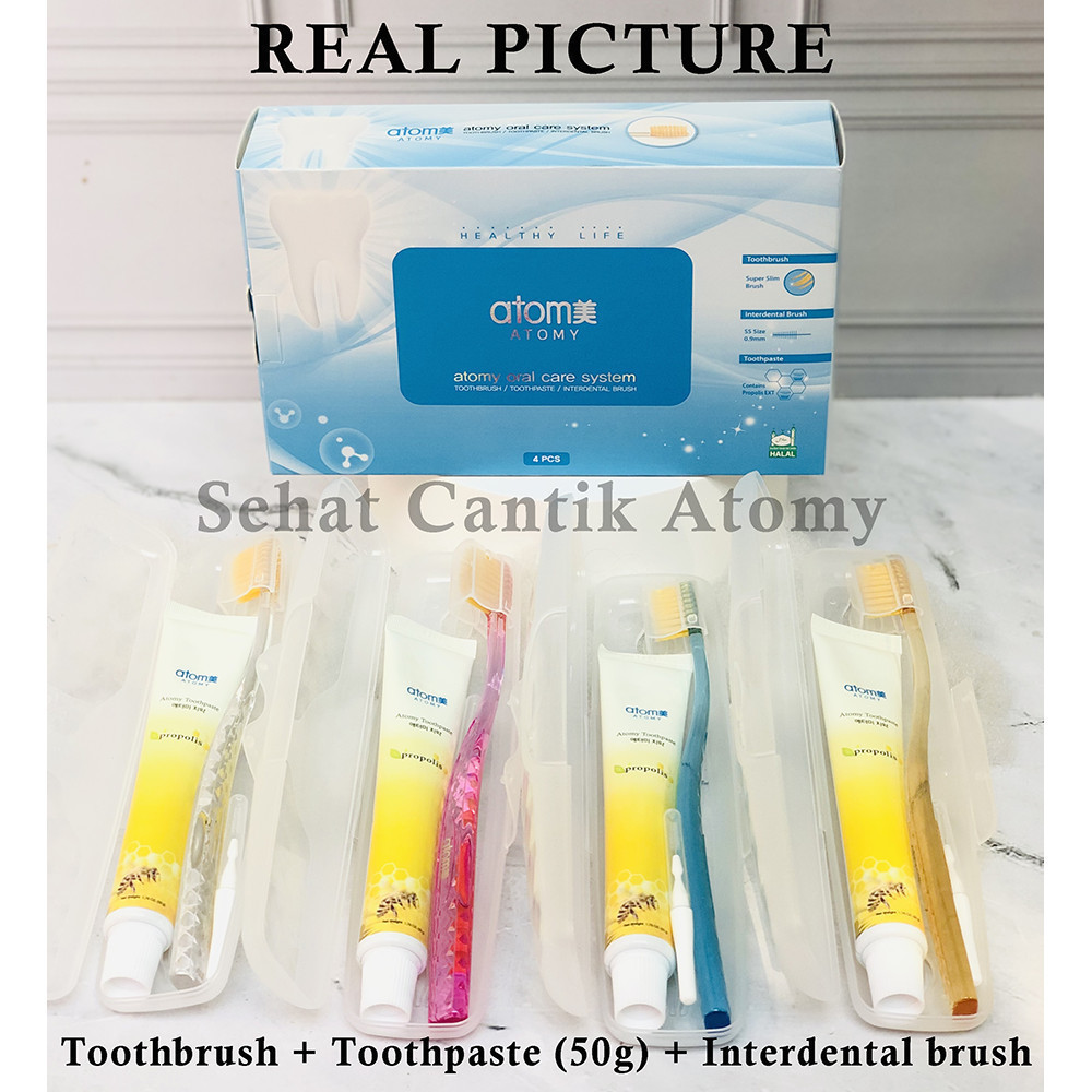 Jual Atomy Oral Care System 1 box isi 4set | travel set Toothbrush ...