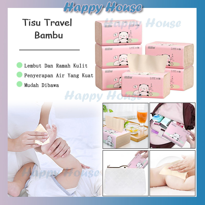 Jual Tissue Mini Travel Bambu Eco Friendly / Tisu Travel bBambu ...