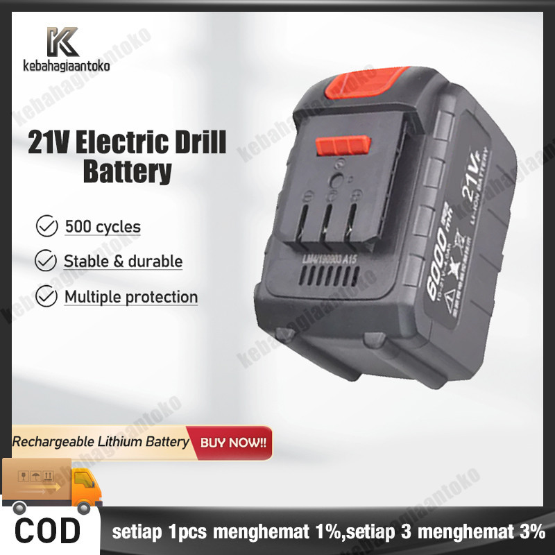 Jual Baterai Cordless 21 Volt Battery Tegangan sebenarnya Batere Mesin ...