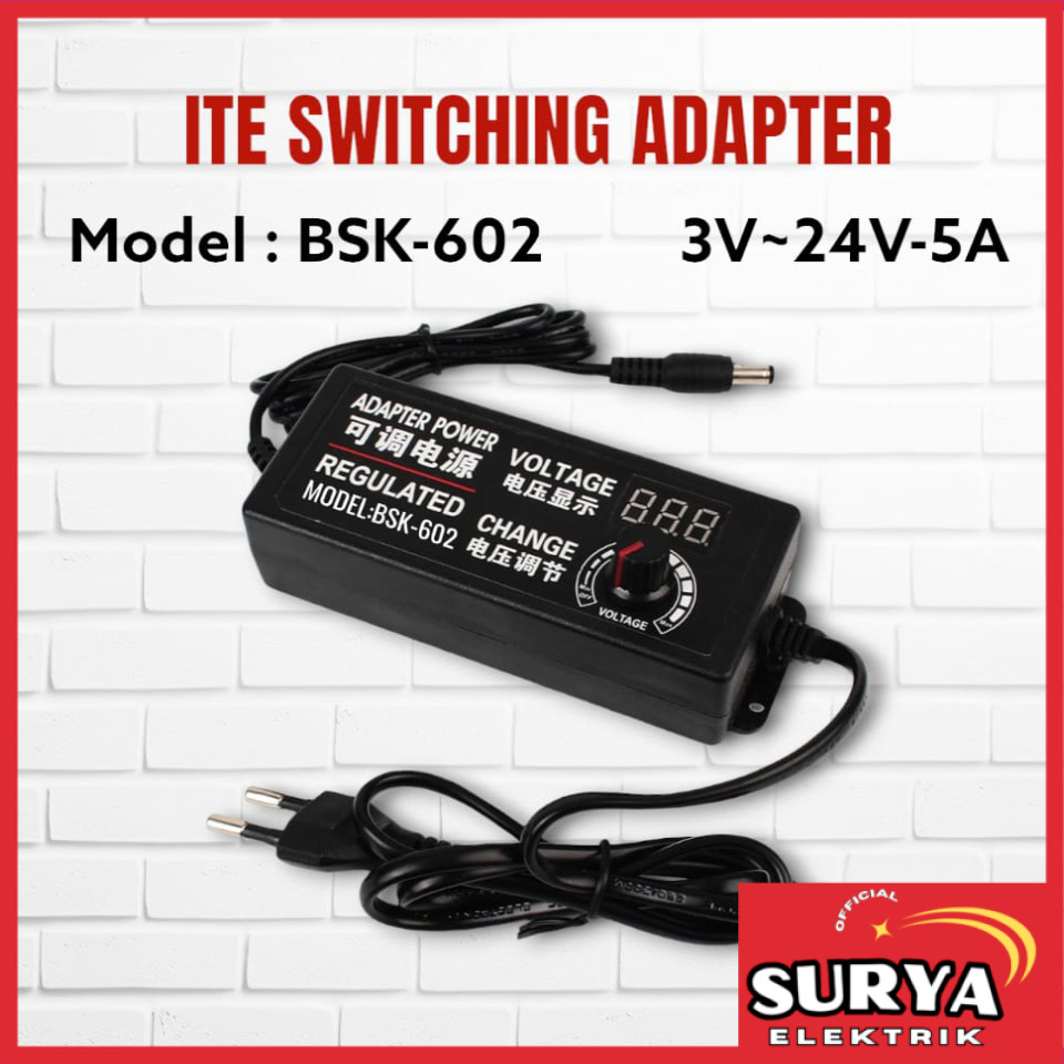 Jual Power Adapter ITE BSK-602 Adaptor Switching Universal AC to DC ...