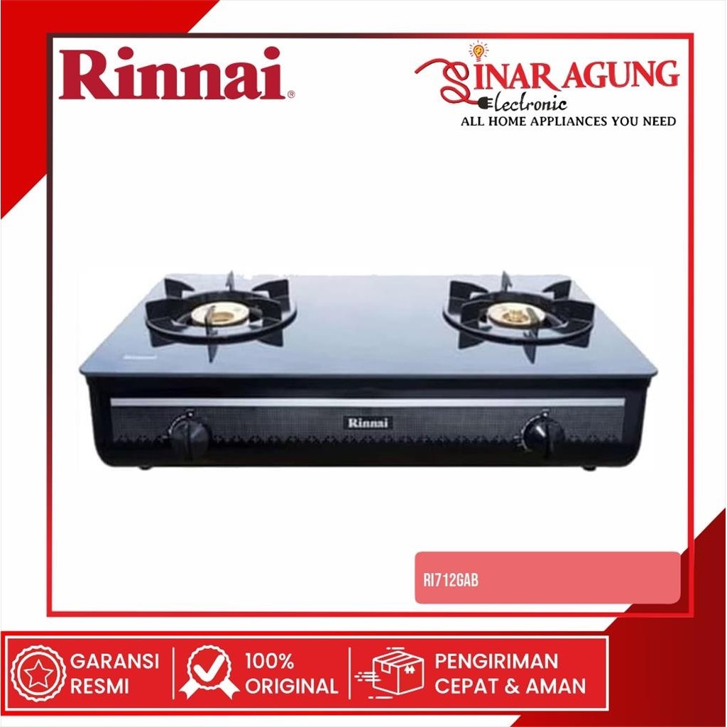 Jual RINNAI RI712GAB / RI-712GAB KOMPOR GAS 2 TUNGKU API BESAR - 100% ...