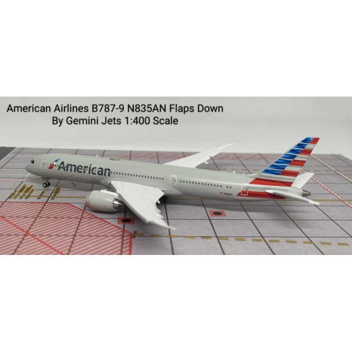 Jual DIECAST PESAWAT TERBANG American Airlines B787-9 N835AN Flaps Down By Gemini Jets 1:400 ...