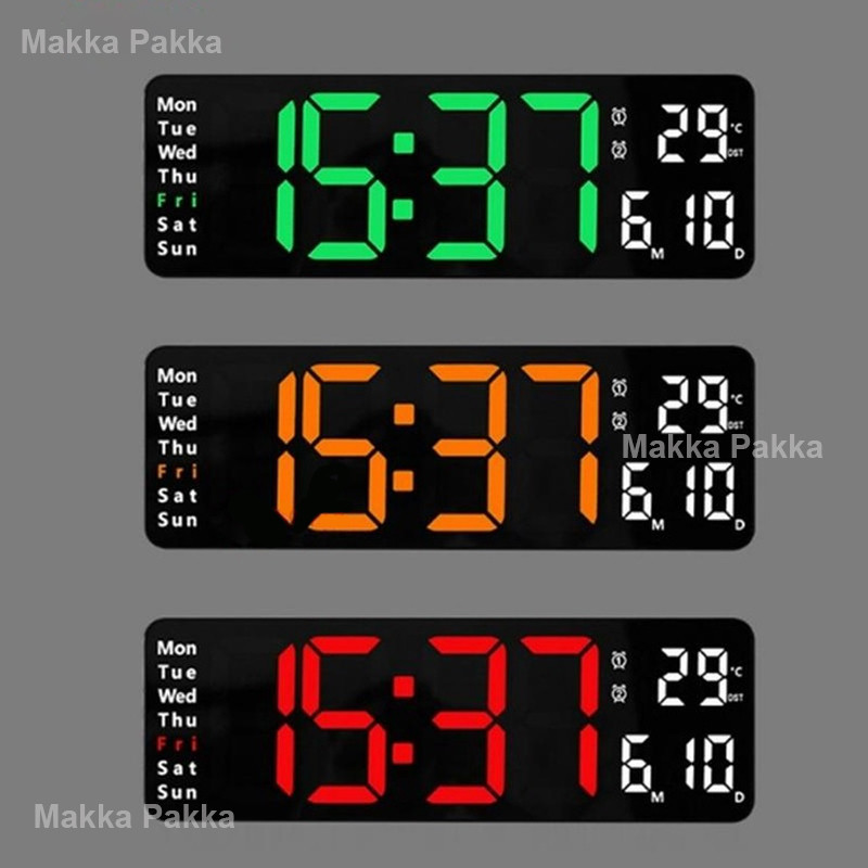 Jual 13 Inci Jam Digital LED Besar Tampilan Jelas Dinding / Kalender ...