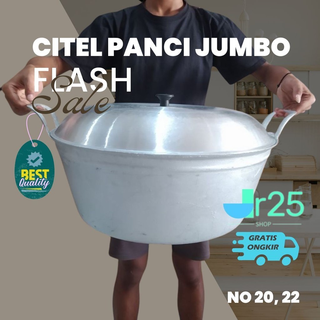Jual Panci Citel Jumbo No. 20 22 24 + Tutup Serbaguna katel tradisional ...