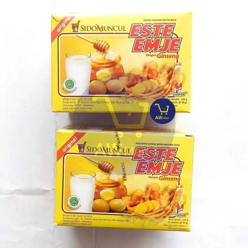 Jual SIDOMUNCUL ESTE EMJE DENGAN GINGSENG BOX ISI ( 5 SACHET X 30 GRAM ...
