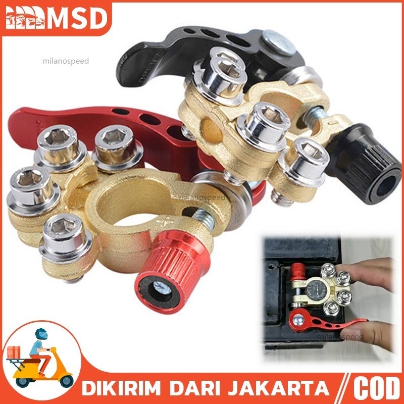 Jual Terminal Kepala Aki Mobil Bahan KUNINGAN Klem Accu Mobil Tembaga ...