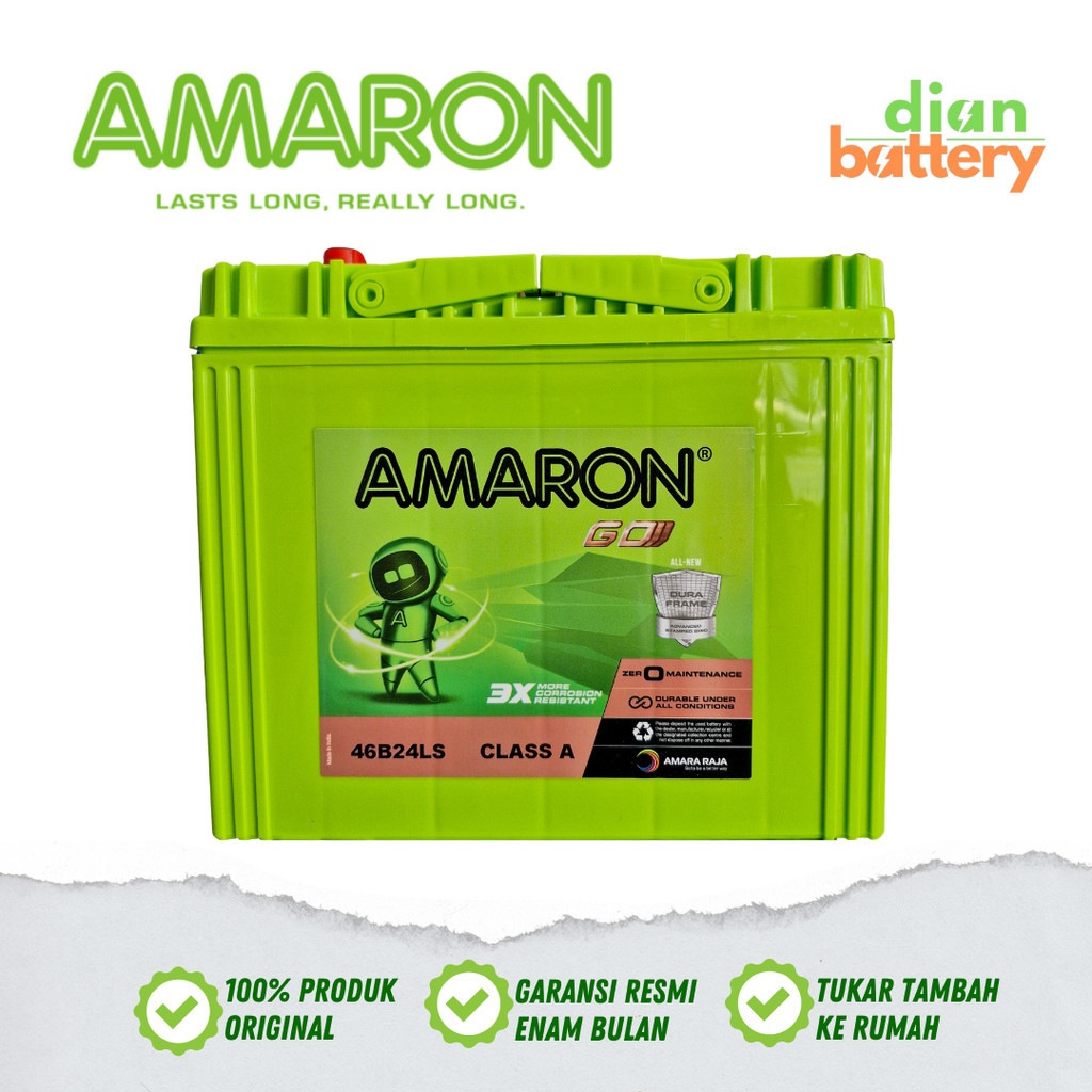 Jual AMARON GO NS60LS 46B24LS Aki Mobil Innova Bensin Lama - Accu Kering 12V 45Ah | Shopee Indonesia