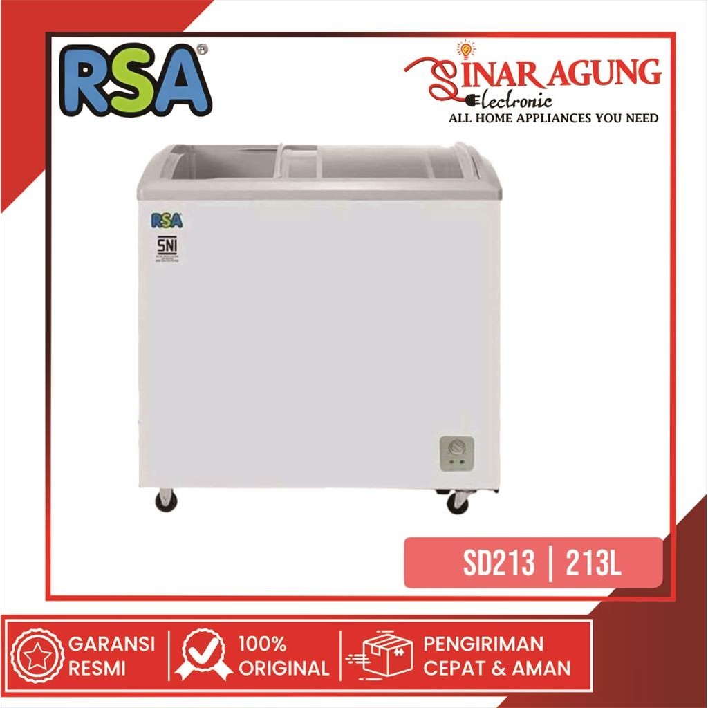 Jual GEA SD-213 / SD213 SLIDING CURVE GLASS FREEZER 213L - GARANSI RESMI | Shopee Indonesia