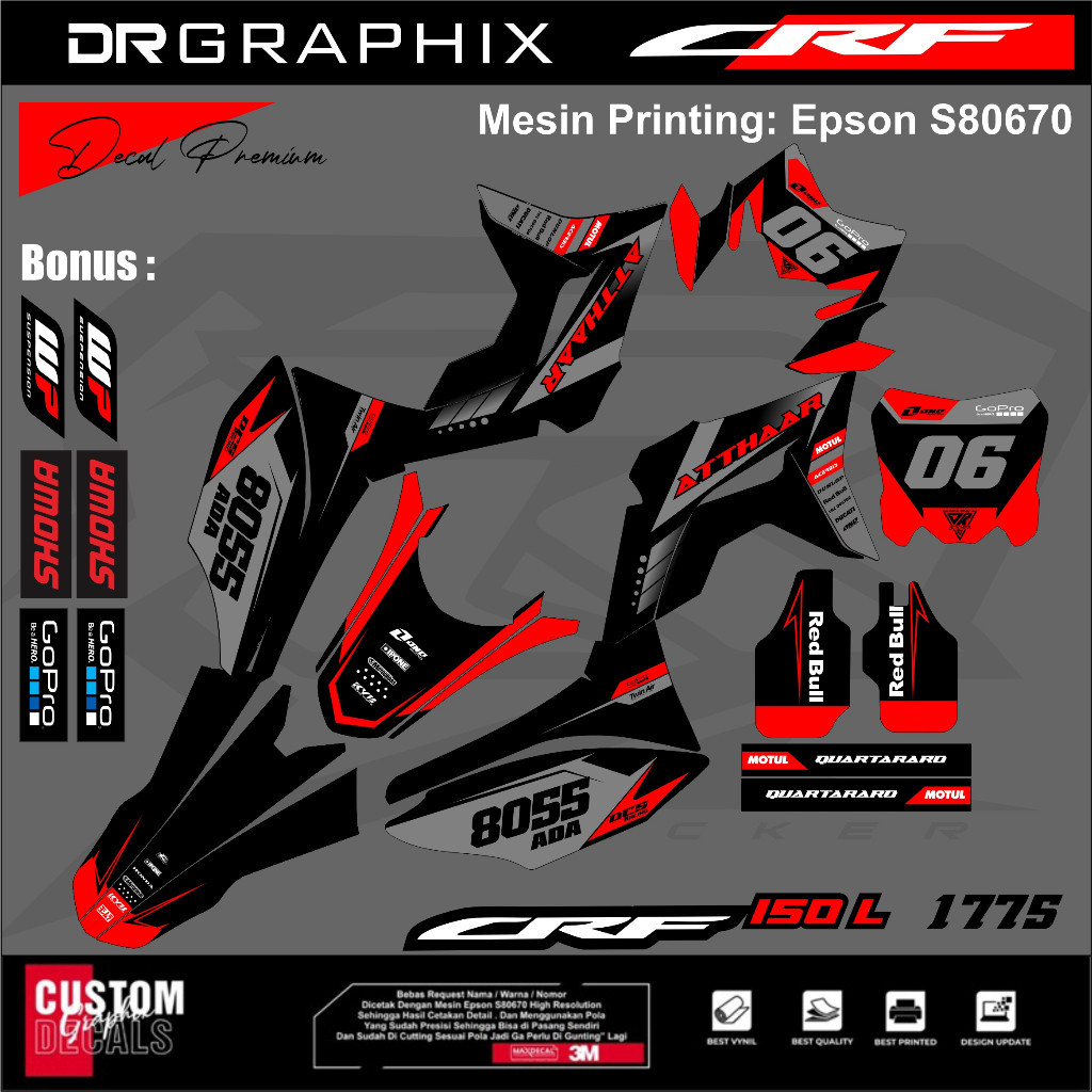 Jual stiker crf 150l full body motor crf 150l stiker crf hologram ...