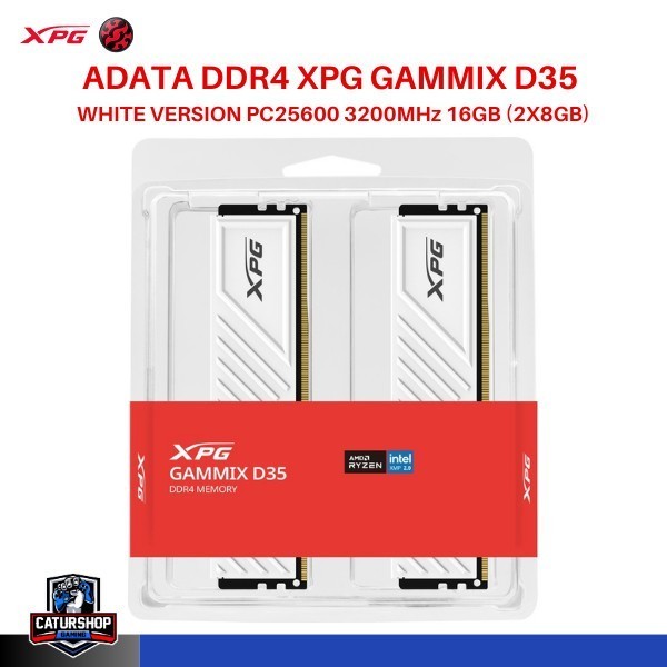 Jual ADATA DDR4 XPG GAMMIX D35 WHITE VERSION PC25600 3200MHz 16GB (2X8GB) | Shopee Indonesia