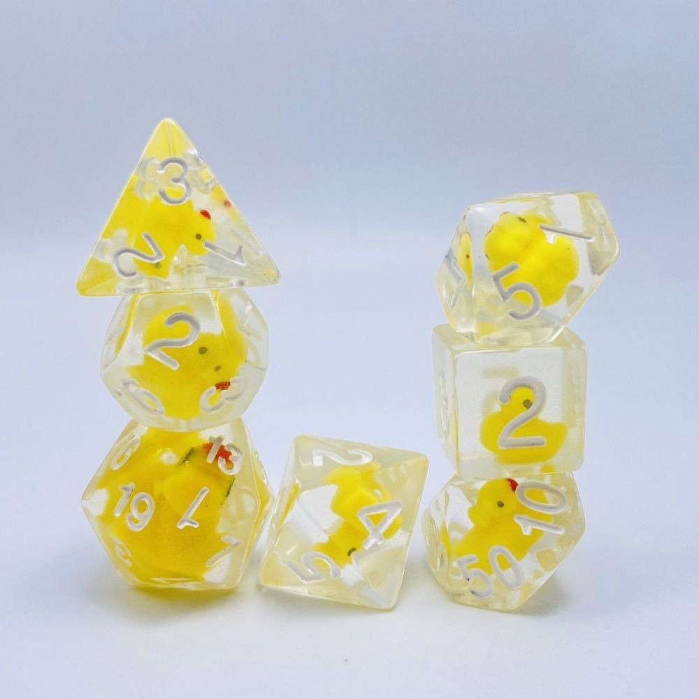 Jual Multifaceted Digital Dice Set Filled with Ducks Animal Acrylic ...