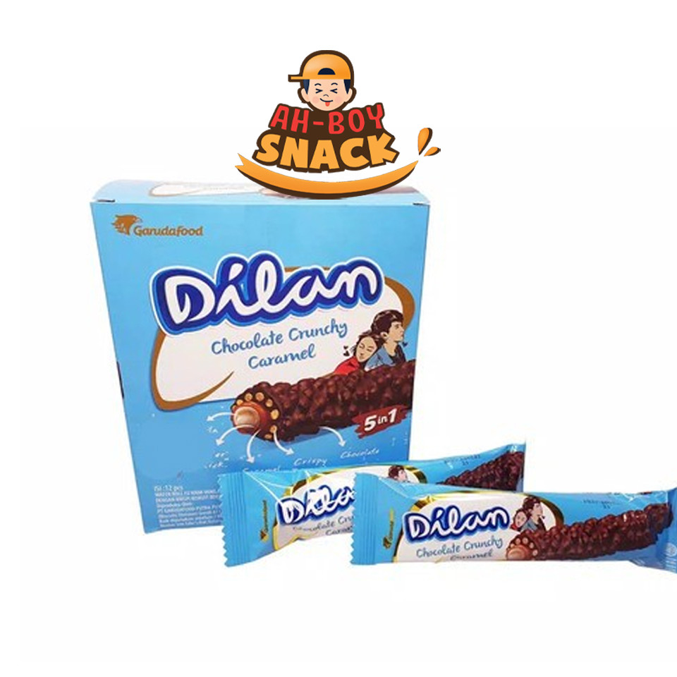 Jual DILAN CHOCOLATE CRUNCHY CARAMEL BOX 5 IN 1 - BOX ISI 12 PCS ...