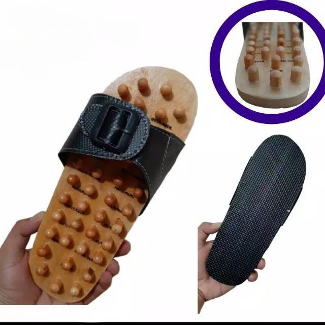 Jual Sandal Kayu rematik refleksi sandal bakiak sendal kayu sendal rematik sendal refleksi ...