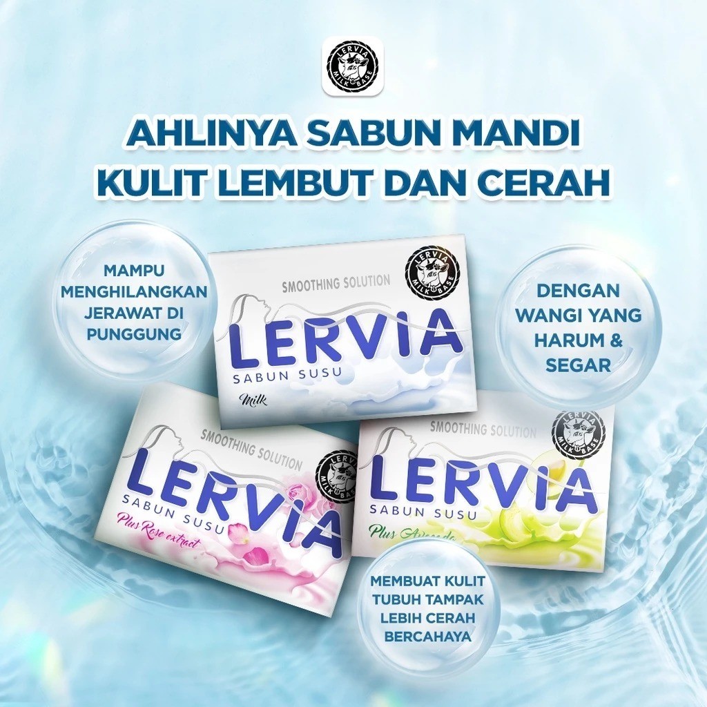 Jual SH - LERVIA Sabun Susu Mlik - Honey - Alpukat - Rose 90g | Shopee ...