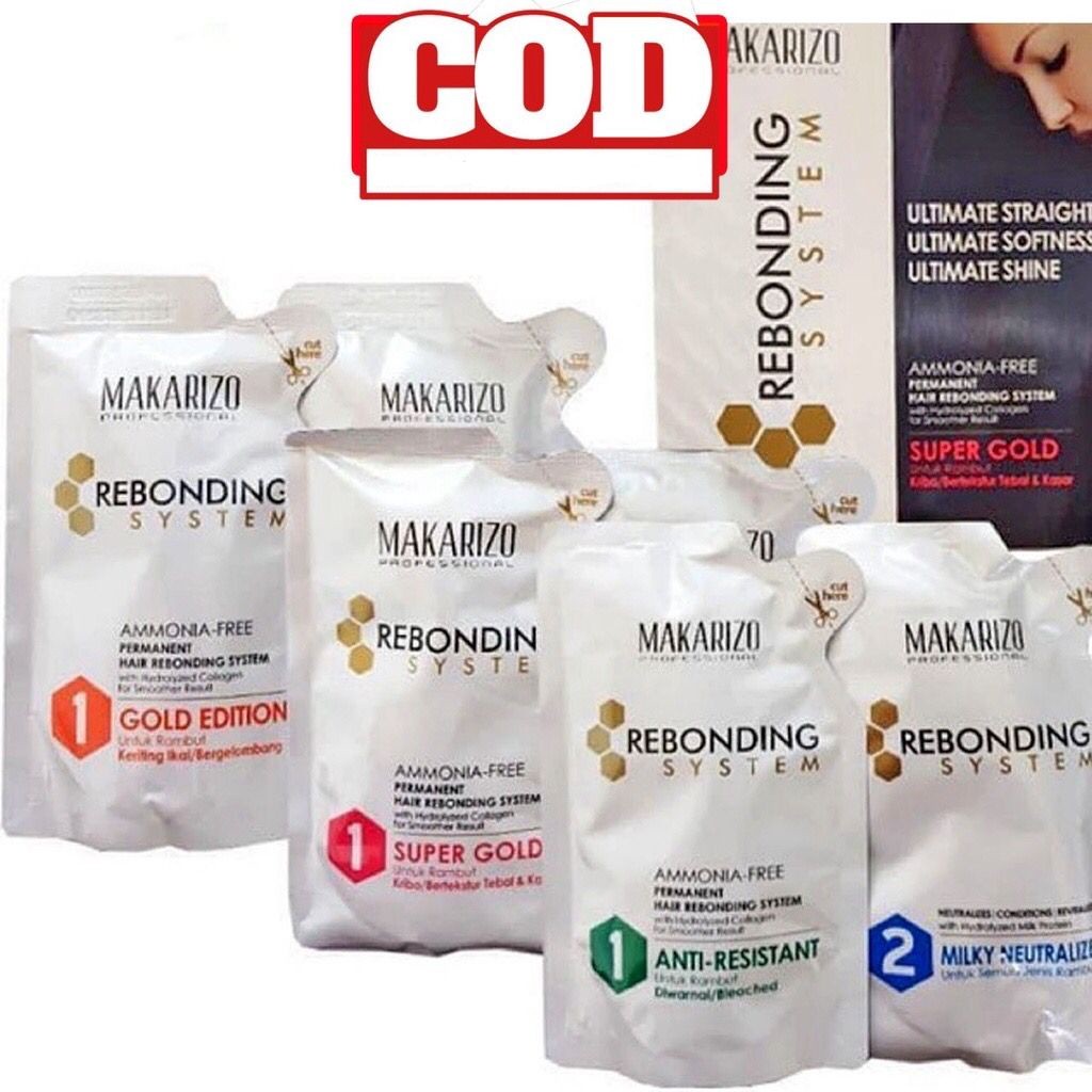 Jual Makarizo rebonding pelurusan pouch 120ml step 1 dan step 2 ...