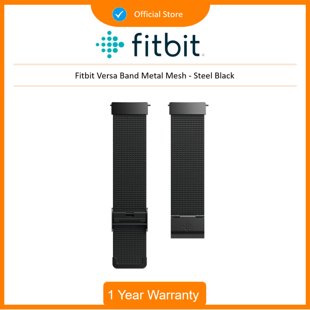 Jual Fitbit Versa Band Metal Mesh - Steel Black | Shopee Indonesia