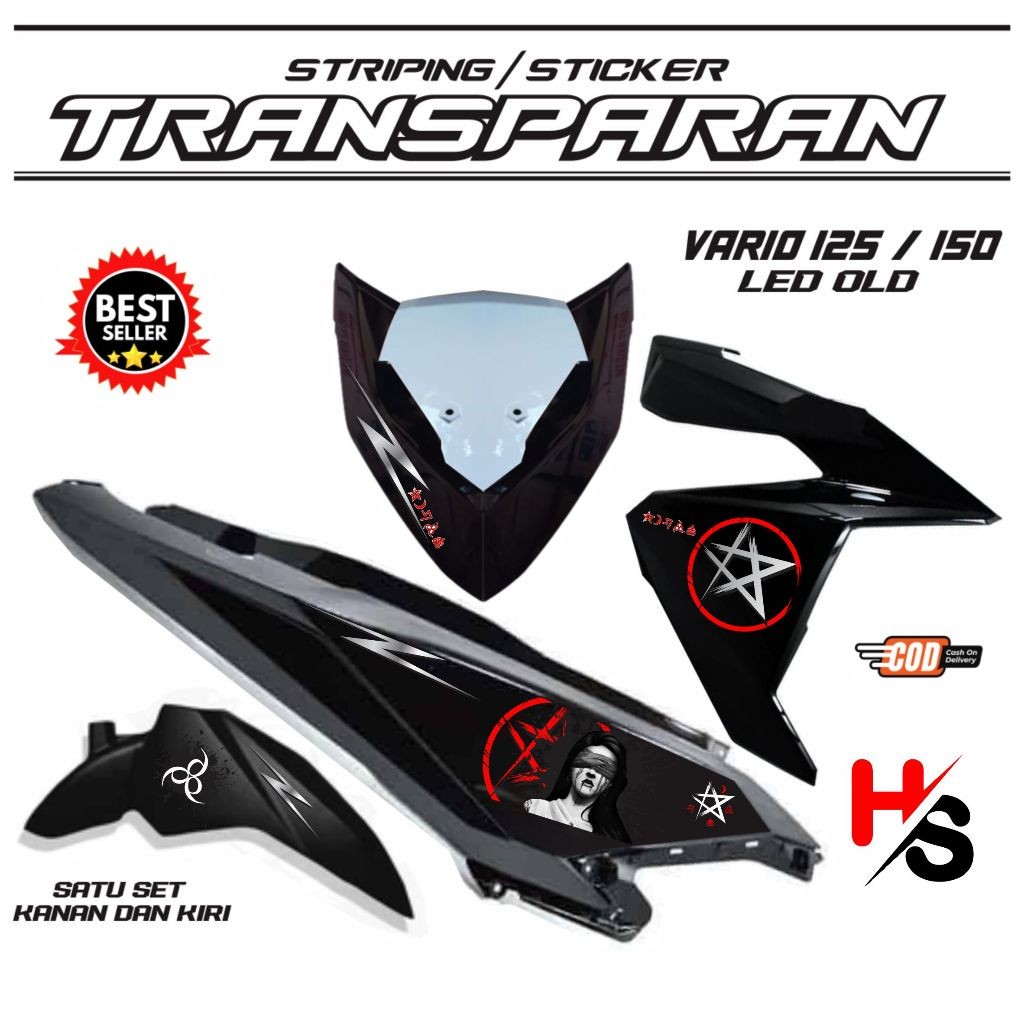 Jual STRIPING VARIASI BAHAN TRANSPARAN UV / STIKER STRIPING TRANSPARAN ...