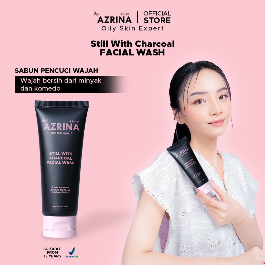Jual Azrina Facial Wash Still With Charcoal | Shopee Indonesia