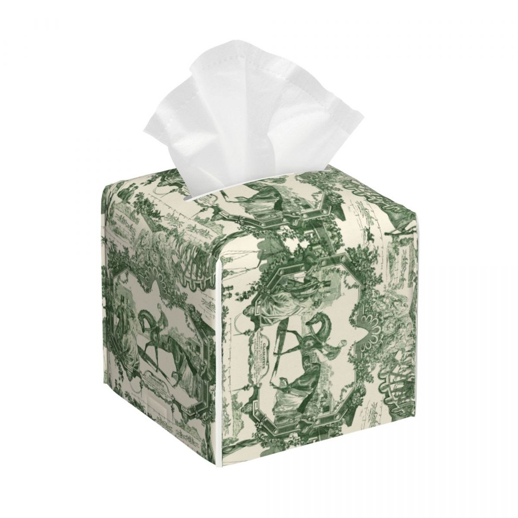 Jual Custom Antique Vintage French Toile De Jouy Tissue Box Cover PU ...