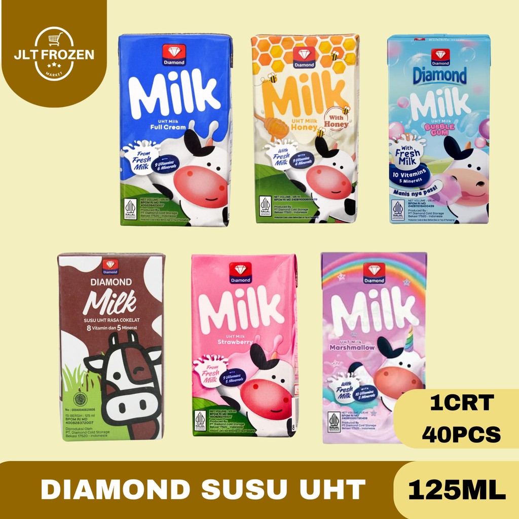 Jual Diamond UHT Milk / Susu UHT Rasa Coklat / Strawberri / Marshmallow / Full Cream / Madu ...