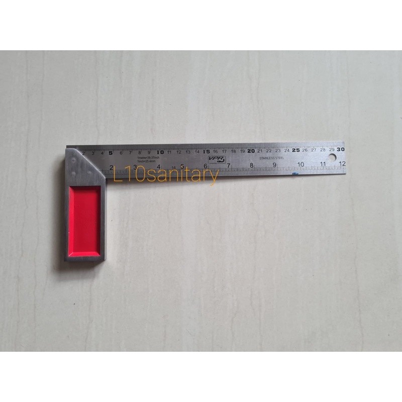 Jual Siku Meter TEBAL / Siku Tukang 12 Inch TEBAL / Siku Penggaris ...