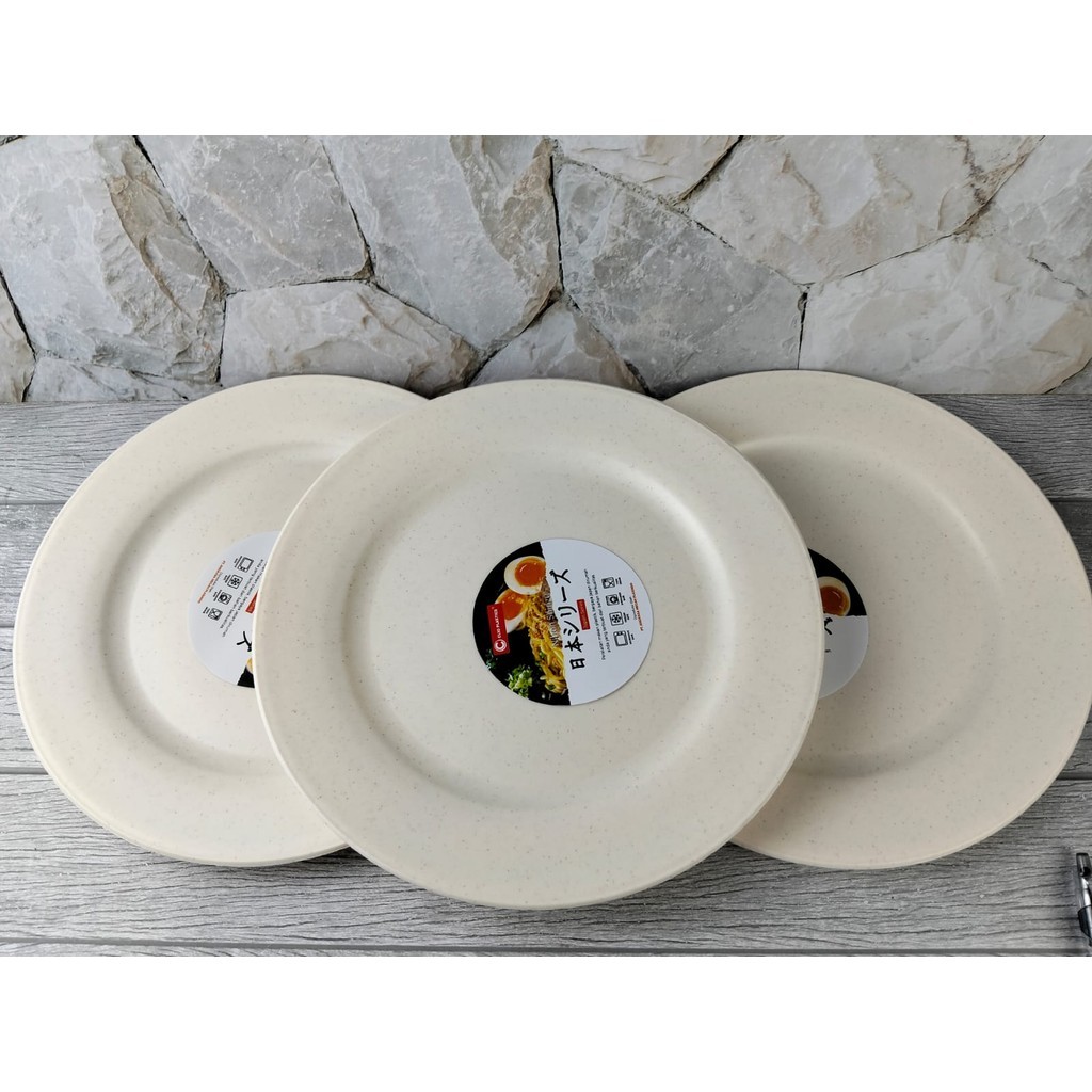 Jual Promo 12 Pcs Piring Plastik -Piring Makan - Piring Ceper Putih ...