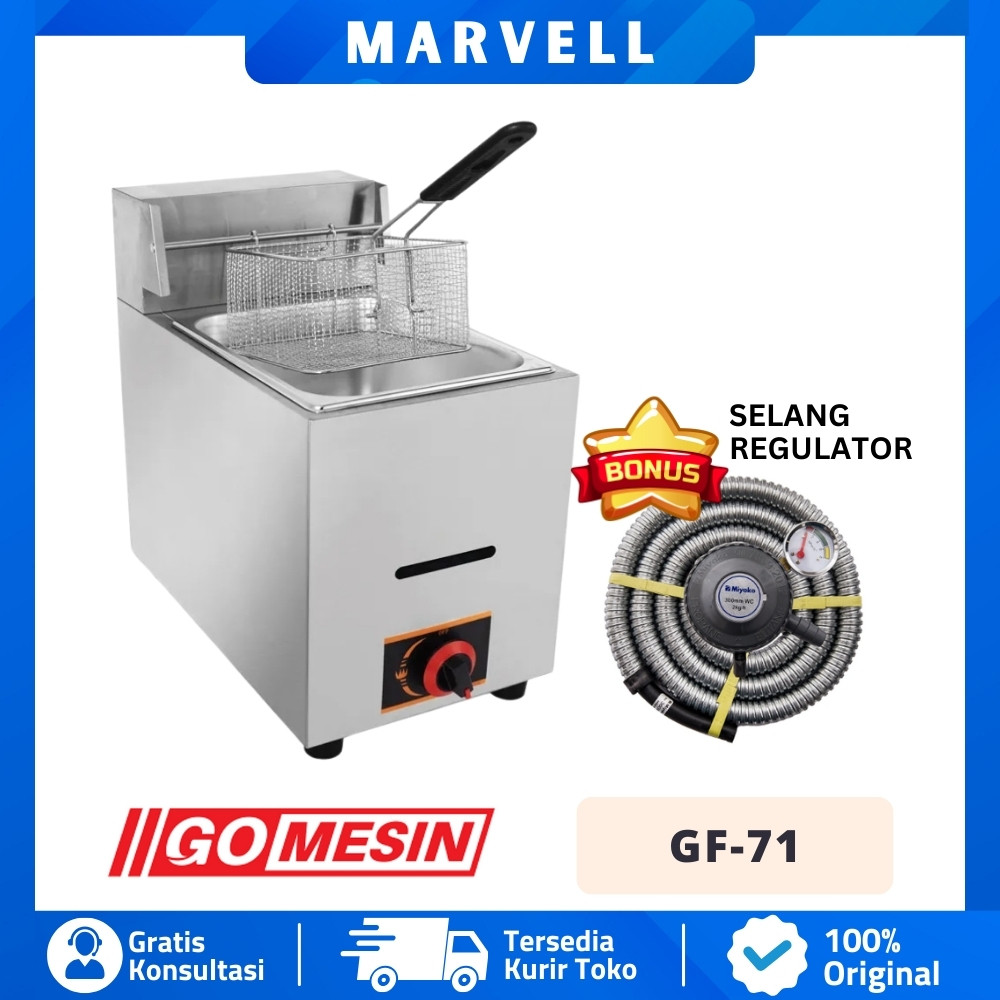 Jual Getra Gf 101g Deep Fryer Gas 6 Liter Penggorengan Ayam Kentang ...