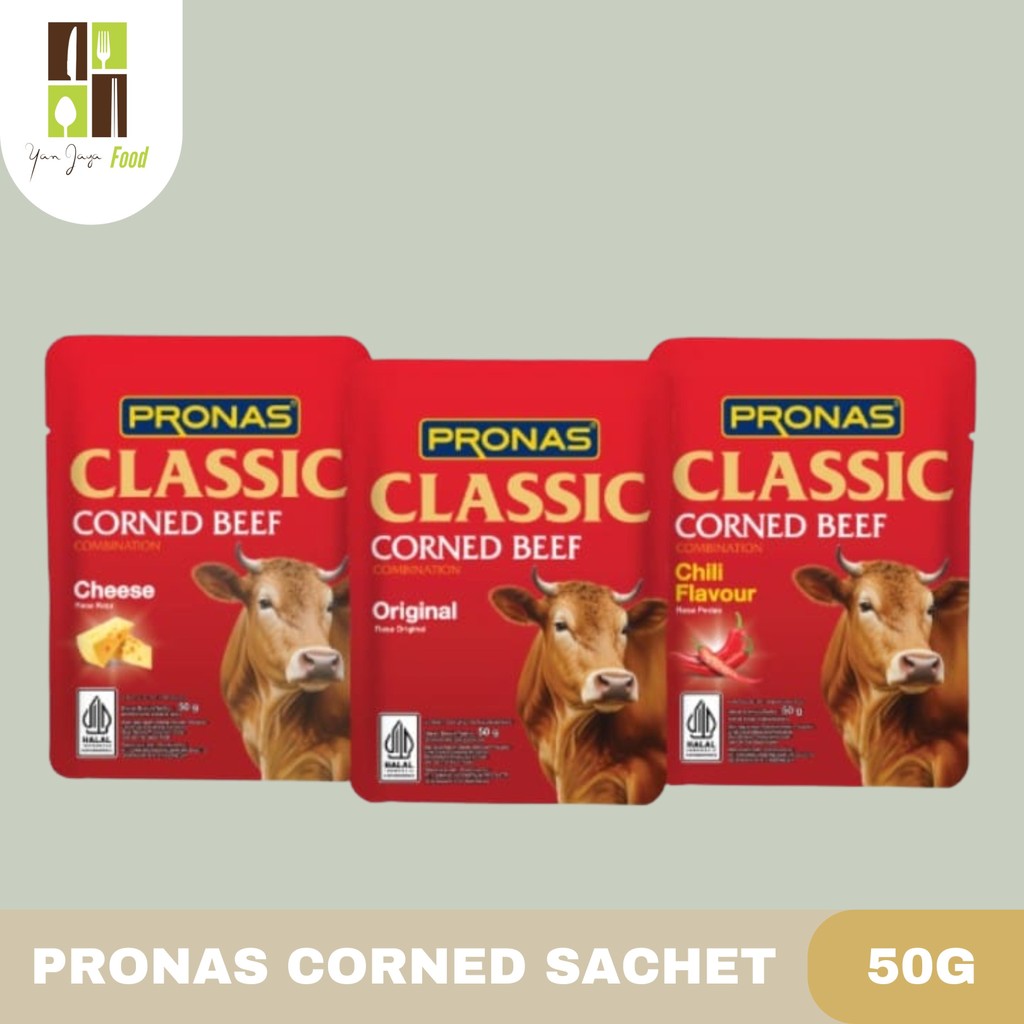 Jual Pronas Corned Beef Sachet / Kornet Daging Sapi Kemasan Sachet Rasa ...