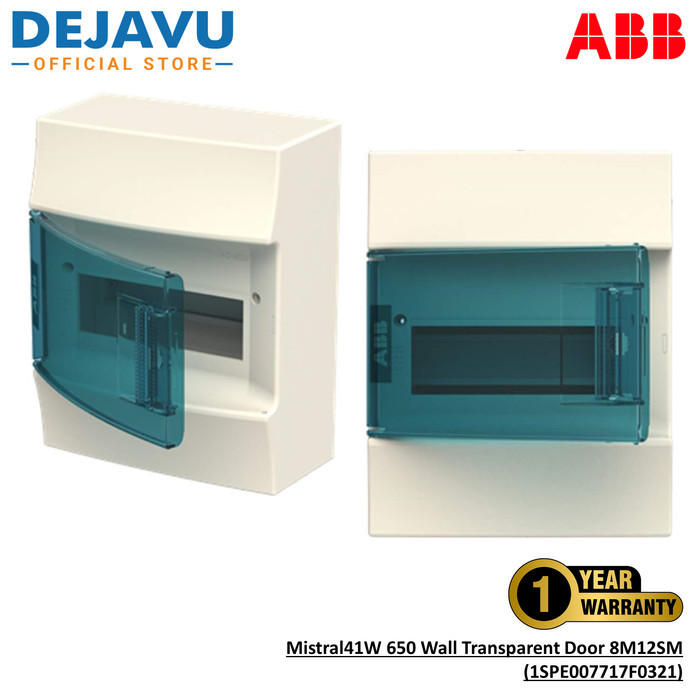 Jual MCB Box ABB 8 Modul Outbow-Mistral41W 650 Wall Transparent Door 8M12SM (1SPE007717F0321 ...