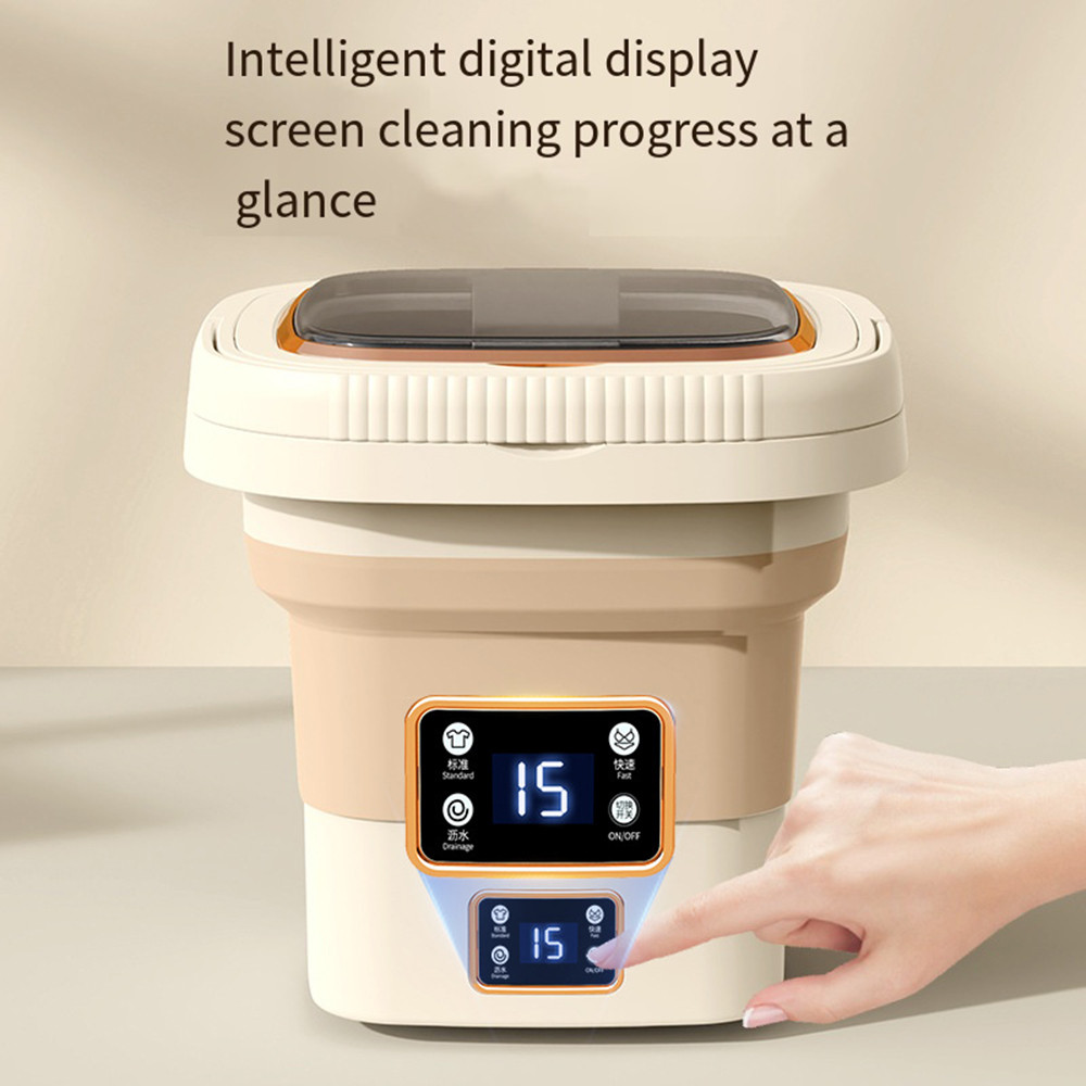 Jual Ultrasonic Mini Washing Machine Portable for Clothes with Dryer ...