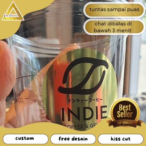 Jual INKA SBGS 2-6 Sticker Cetak Stiker Logo Bahan Gold Custom Sticker ...