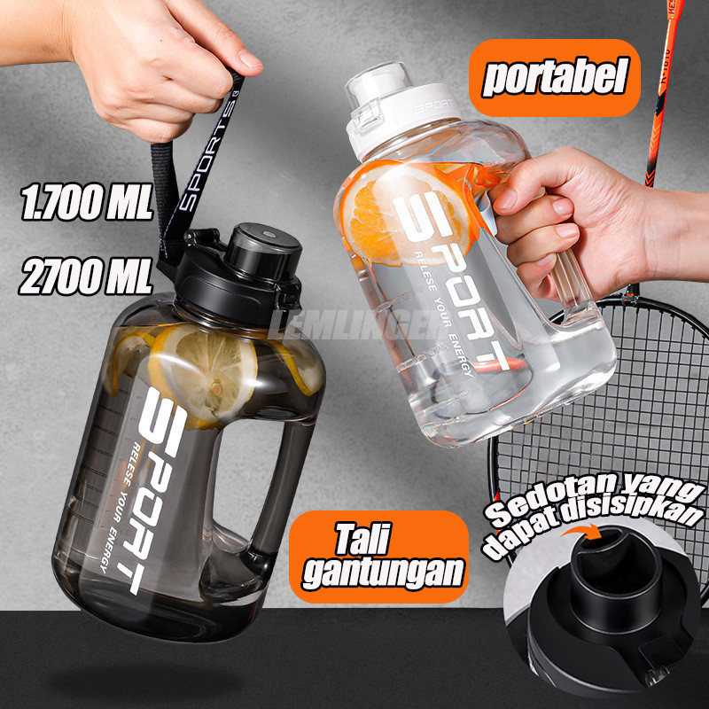 Jual Botol Air Kebugaran/kapasitas Besar/2.7L/1.7L/botol Air Minum Suhu ...