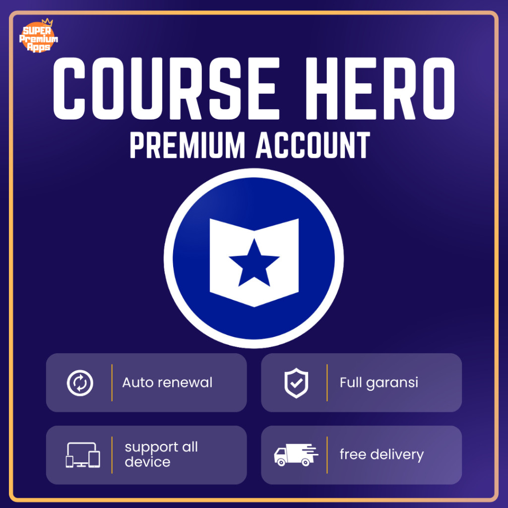 Jual [1 Tahun] CourseHero PREMIUM | Full Garansi | Shopee Indonesia