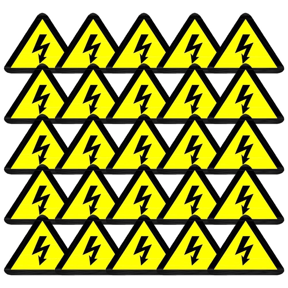 Jual 25 Pcs Logo Stickers High Voltage Warning Caution Label Decal ...