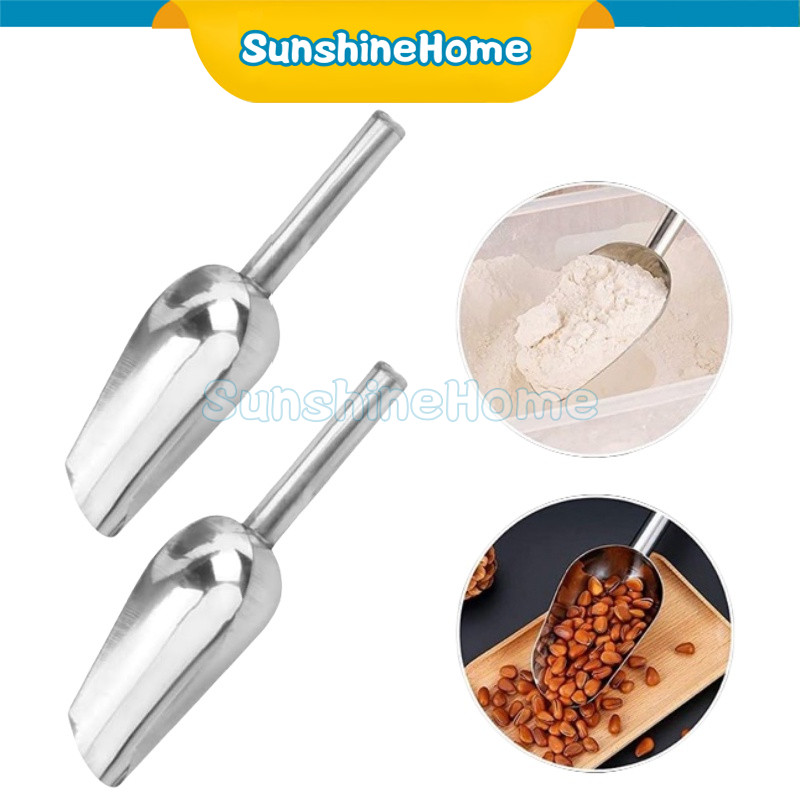 Jual Sendok Es Batu Stainless / Sekop Stainless / Serokan Tepung ...