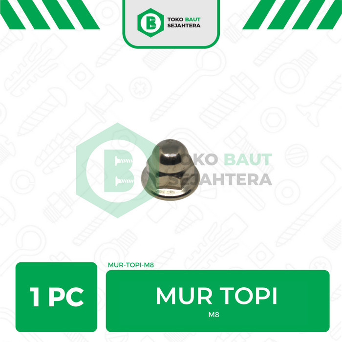 Jual MUR-NUT FLANGE-FLENG PENDEK Topi M8-M 8 KUNCI 12mm | Shopee Indonesia