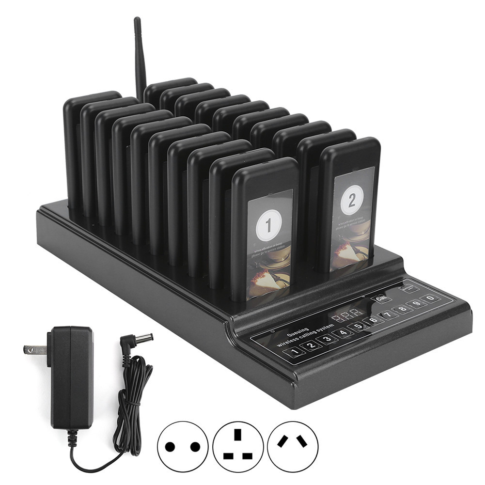 Jual SU‑68Z Wireless Restaurant Buzzer Pager System 20 Coaster Receiver ...