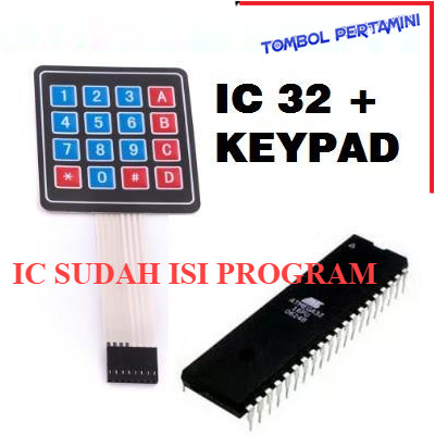 Jual IC PROGRAM POM MINI ATMEGA 32 A & KEYPAD MATRIX 4X4 PERTAMINI ...